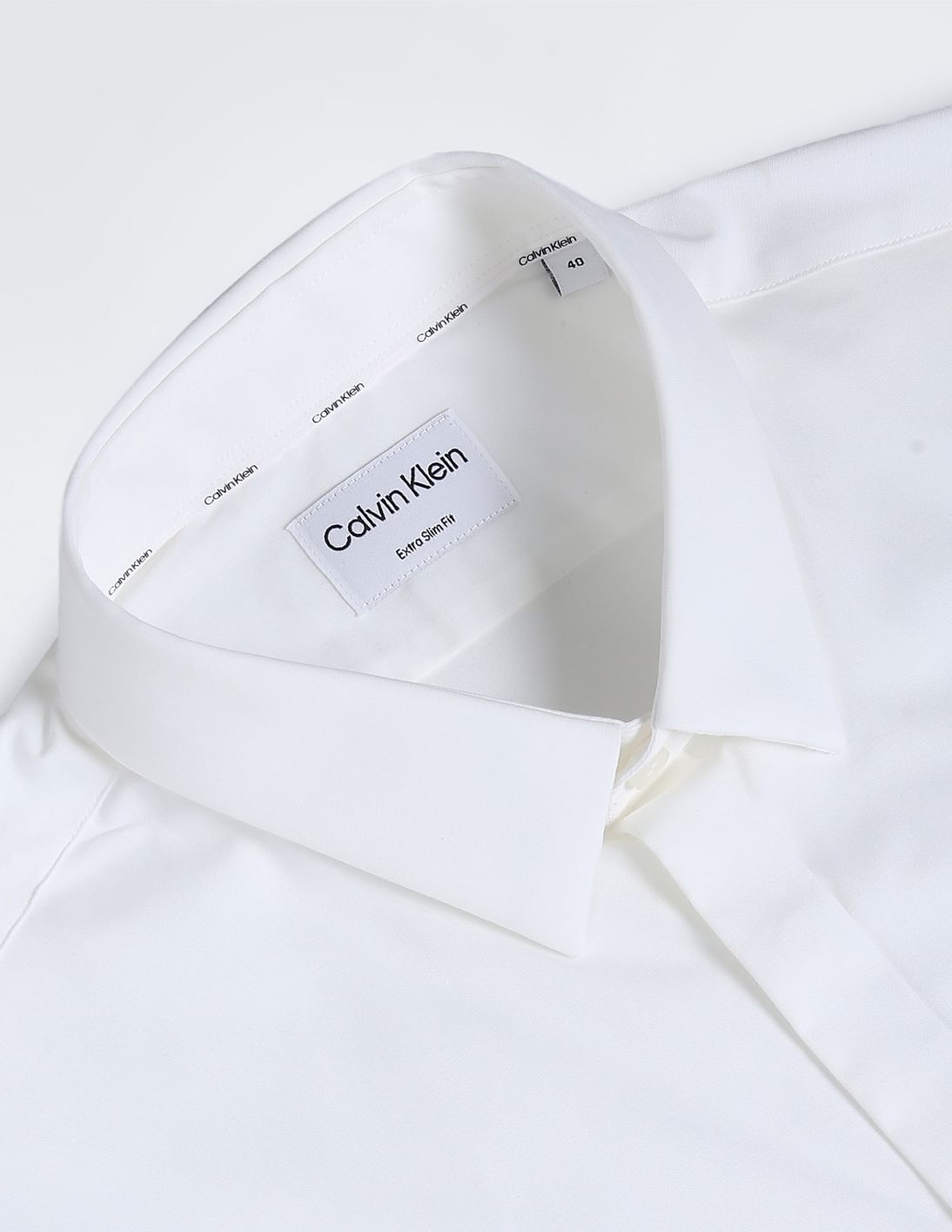 Buy Calvin Klein Solid Poplin Extra Slim Fit Shirt NNNOW